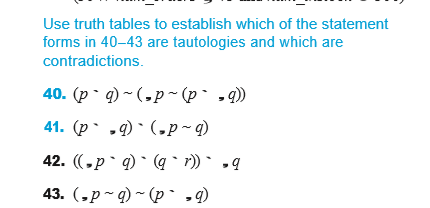Use truth tables to establish which of the statement | Chegg.com