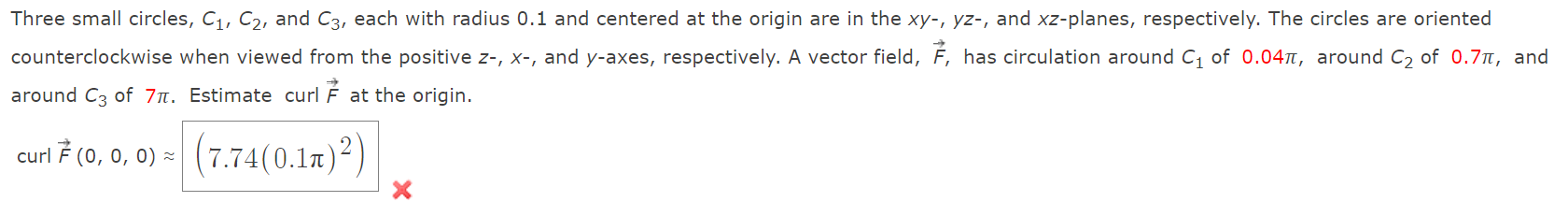 Solved Three small circles, C1,C2, and C3, each with radius | Chegg.com