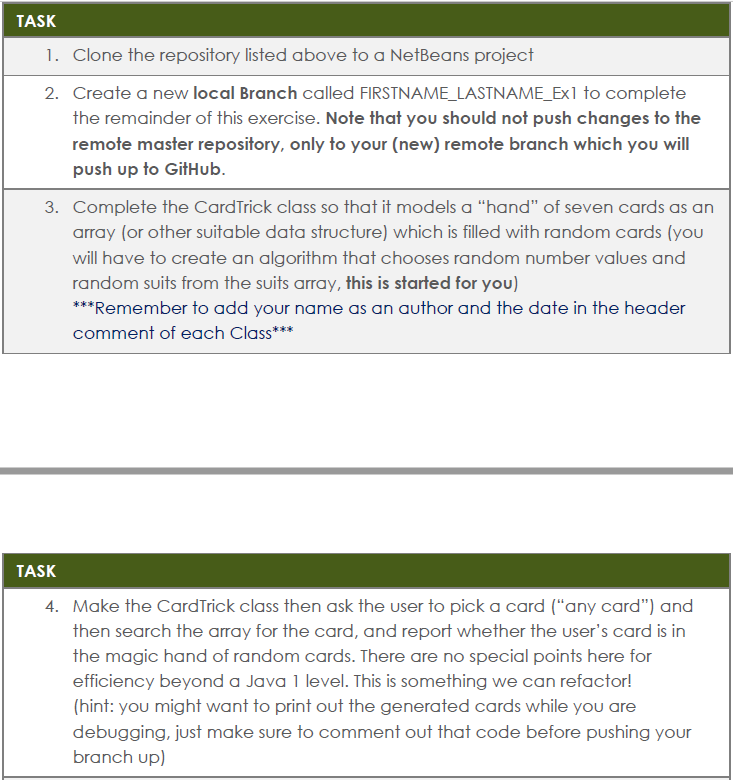 Solved TASK 1. Clone the repository listed above to a | Chegg.com