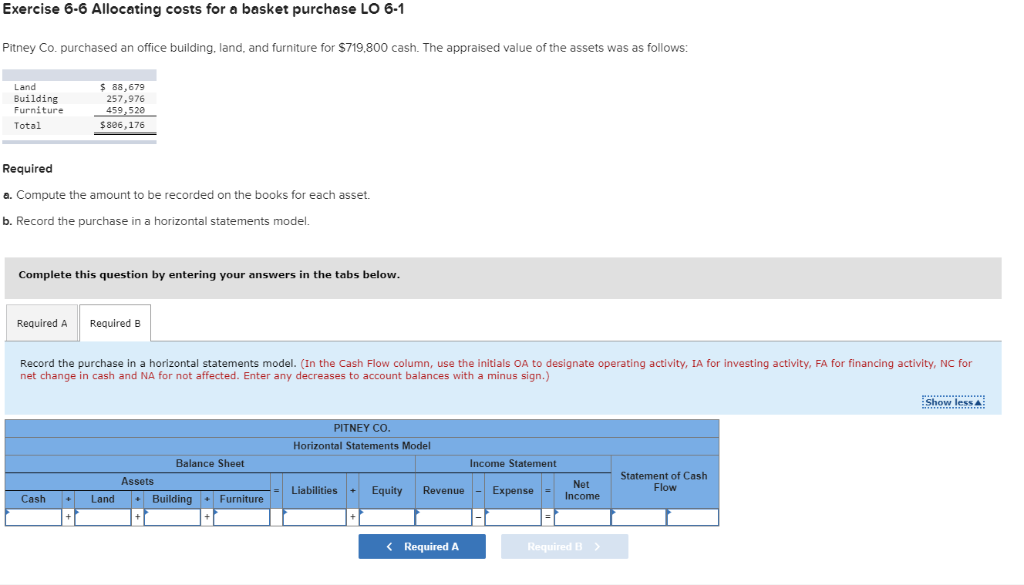 Solved Exercise 6-6 Allocating costs for a basket purchase | Chegg.com