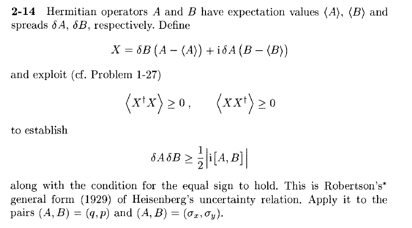 Solved 2-14 Hermitian operators A and B have expectation | Chegg.com