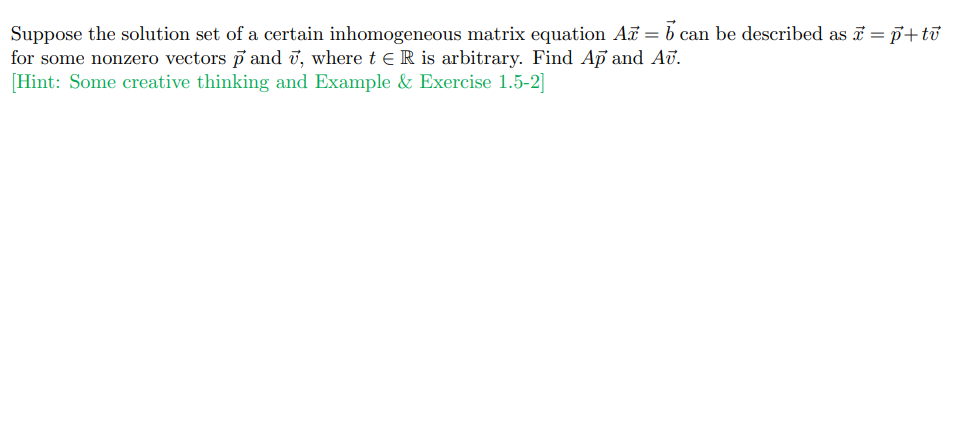 Solved Suppose the solution set of a certain inhomogeneous | Chegg.com