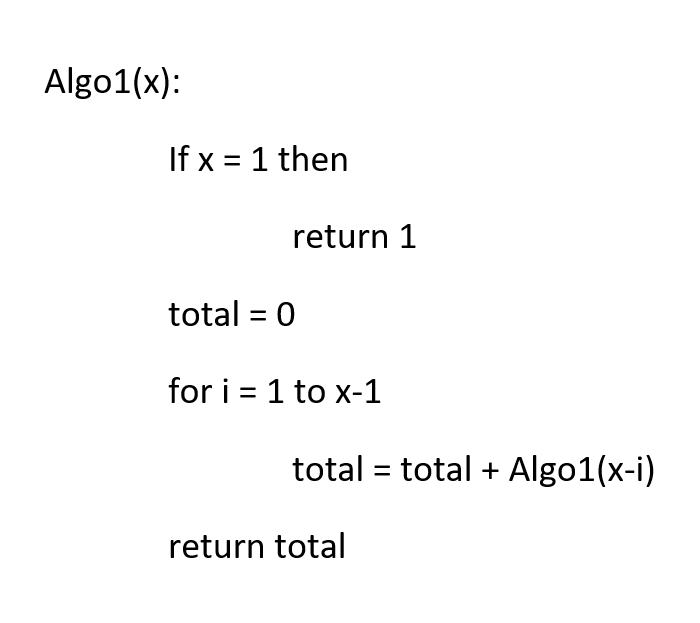 Solved 1. a. Find the given algorithm's recurrence | Chegg.com
