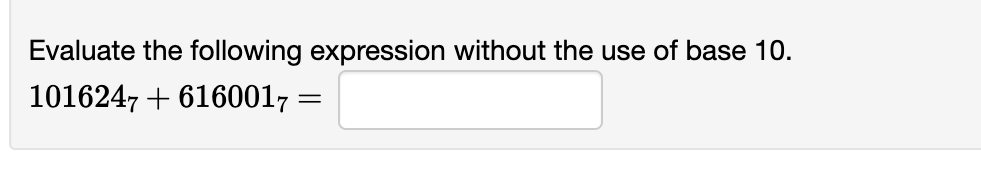 Solved Evaluate the following expression without the use of | Chegg.com