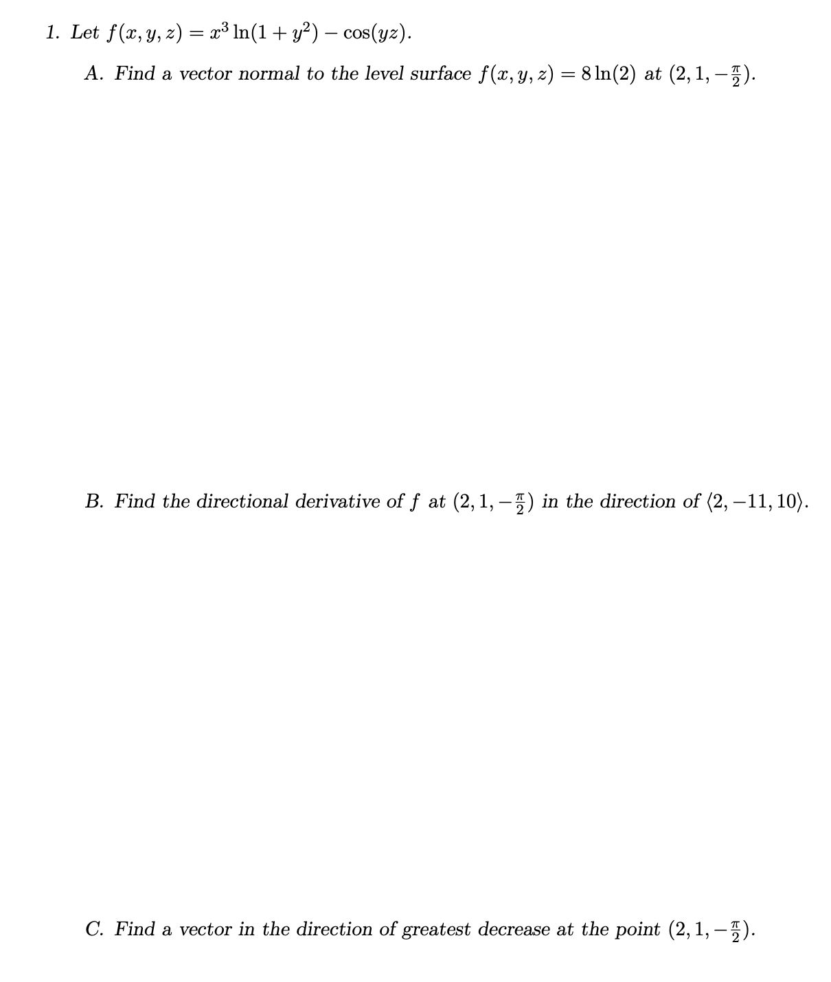 Solved Please, it is one problem with three parts, I need | Chegg.com