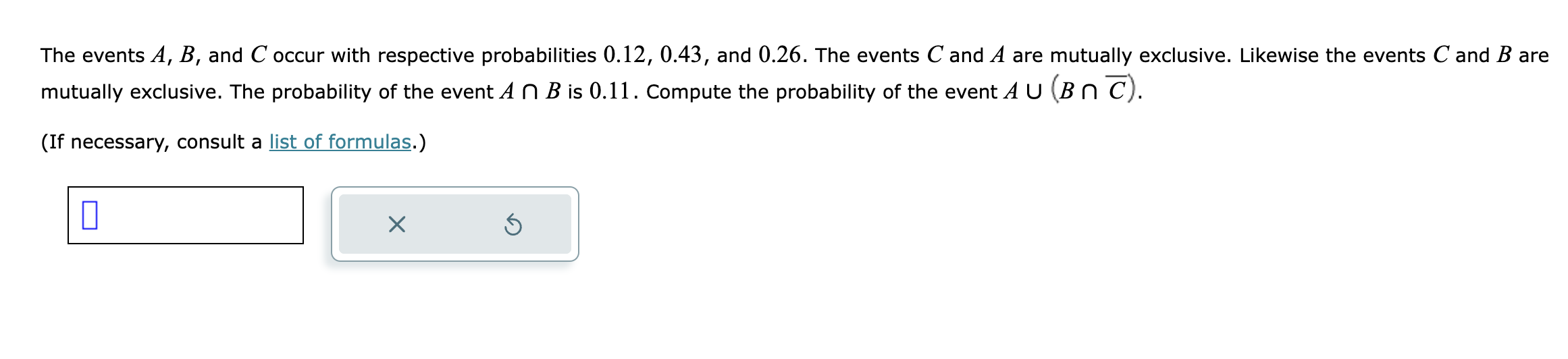 Solved The events A,B, and C occur with respective | Chegg.com