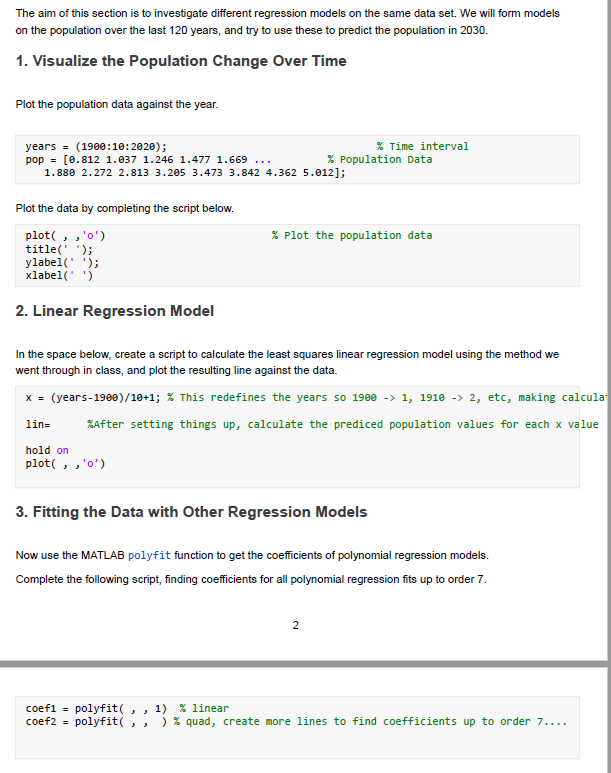 Solved Matlab questions, could you please answer all of the | Chegg.com