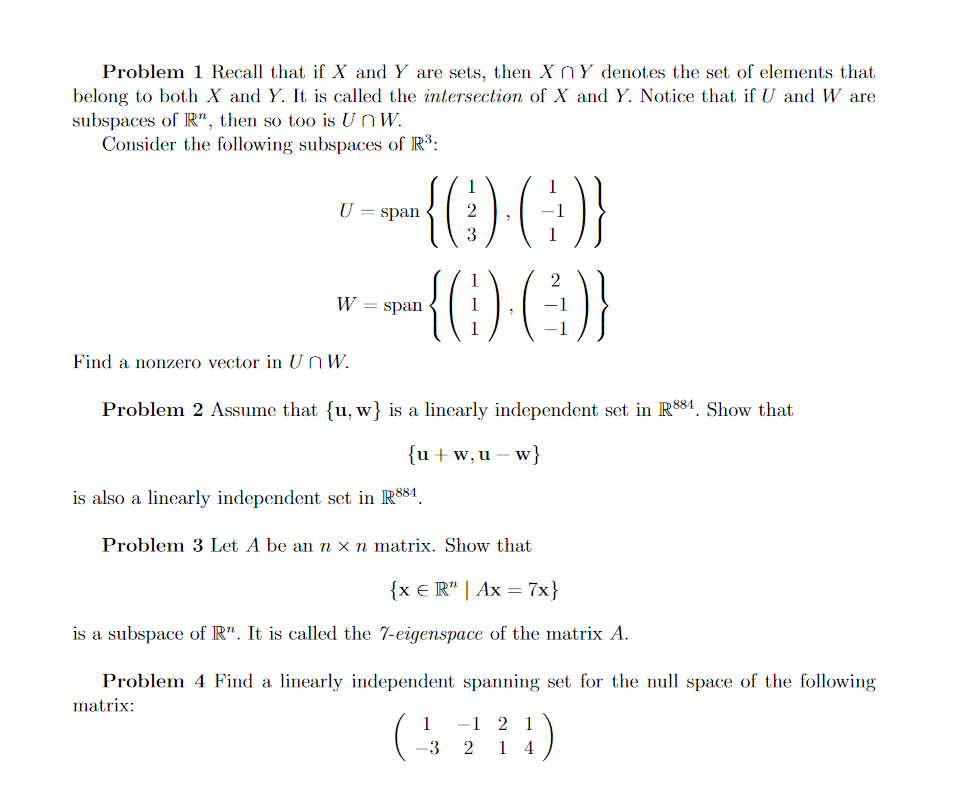 Solved Problem 1 Recall that if X and Y are sets, then X∩Y | Chegg.com