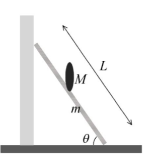 Solved A ladder of length L and mass m is leaning against a | Chegg.com