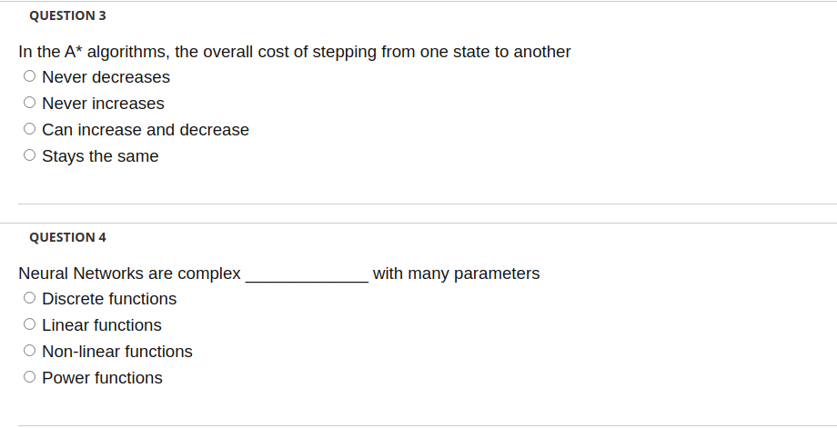Solved QUESTION 3 In the A* algorithms, the overall cost of | Chegg.com