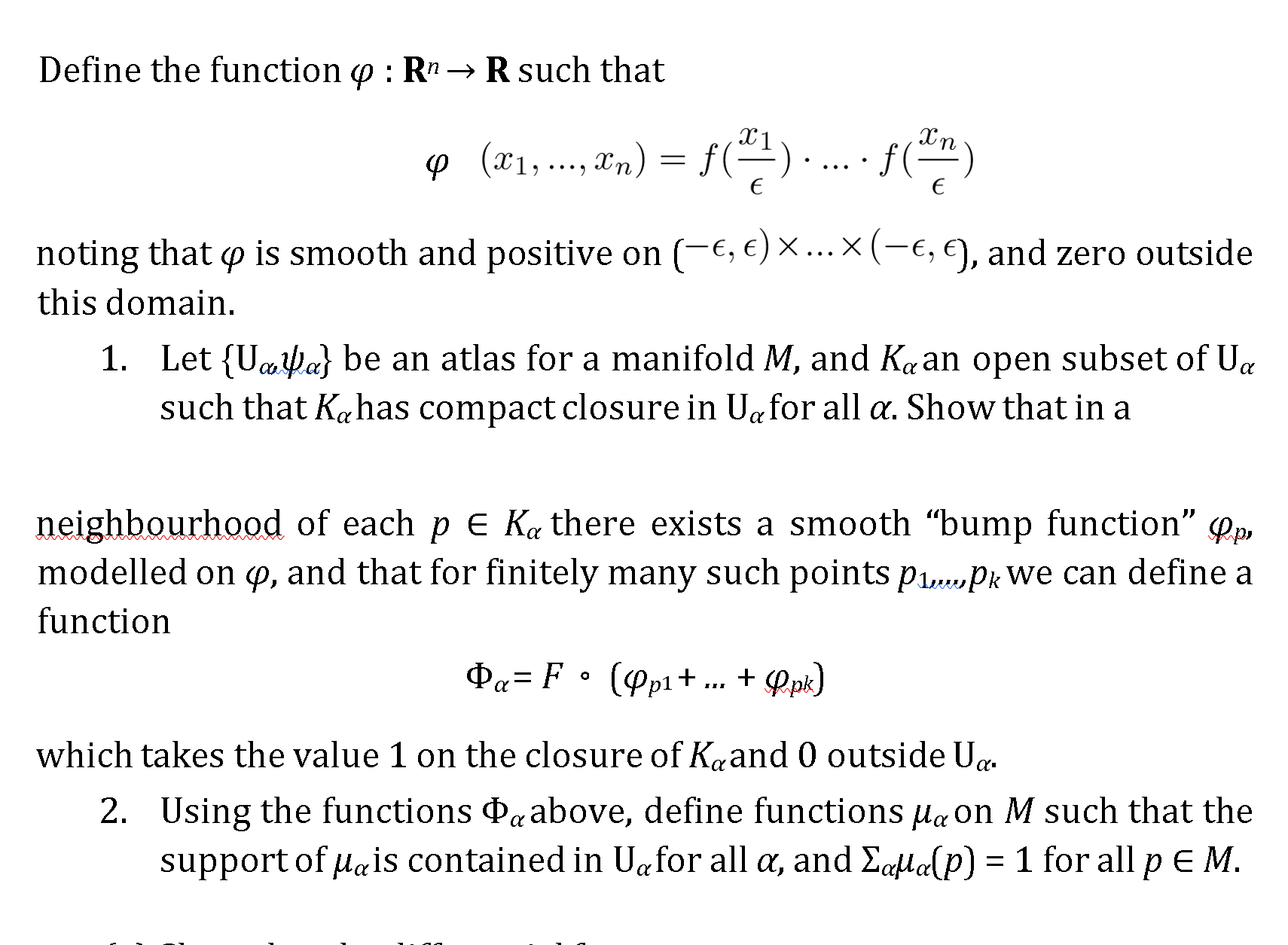 Define the function φ:Rn→R such that | Chegg.com