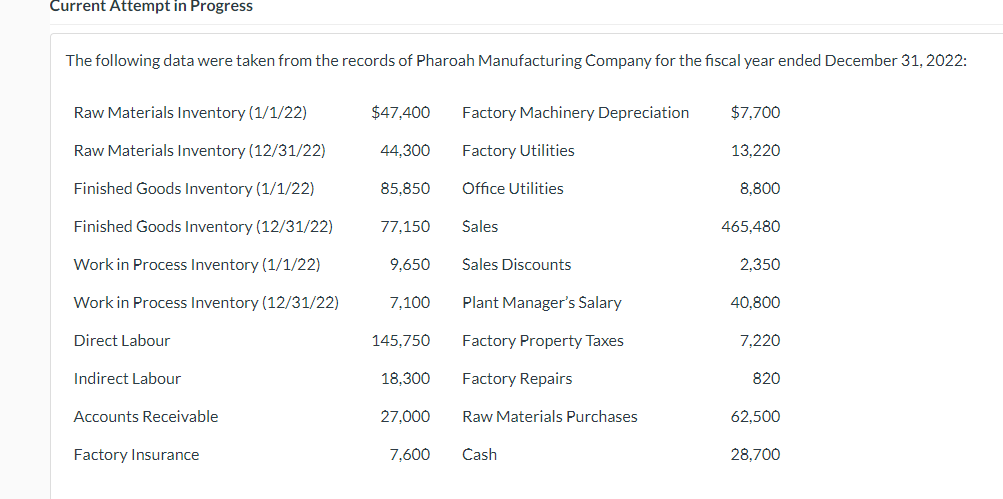 Solved Prepare an income statement through gross profit. | Chegg.com