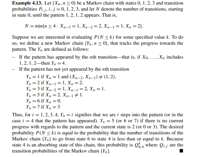 Solved 11. ﻿In Example 4.13, ﻿give the transition | Chegg.com