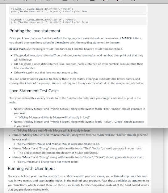 Solved Write Two Functions Function 1 - sum_names Function 1 | Chegg.com