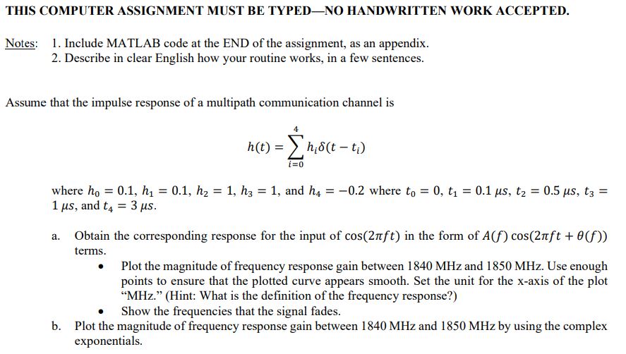 Solved THIS COMPUTER ASSIGNMENT MUST BE TYPED-NO HANDWRITTEN | Chegg.com