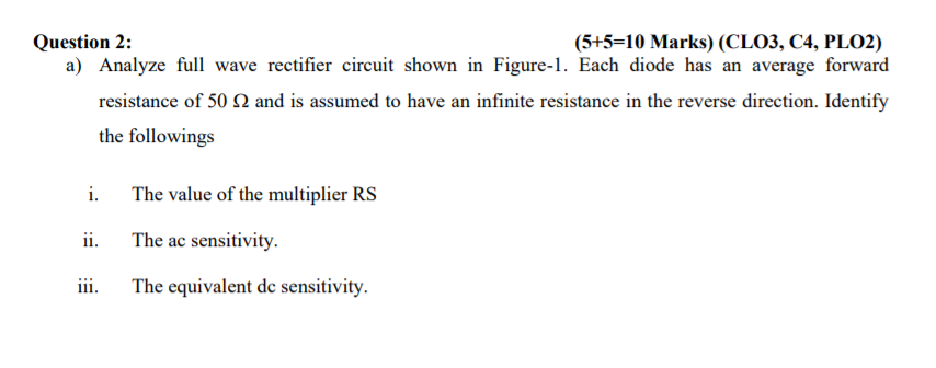 Solved Question 2: (5+5=10 Marks) (CLO3, C4, PLO2) a) | Chegg.com