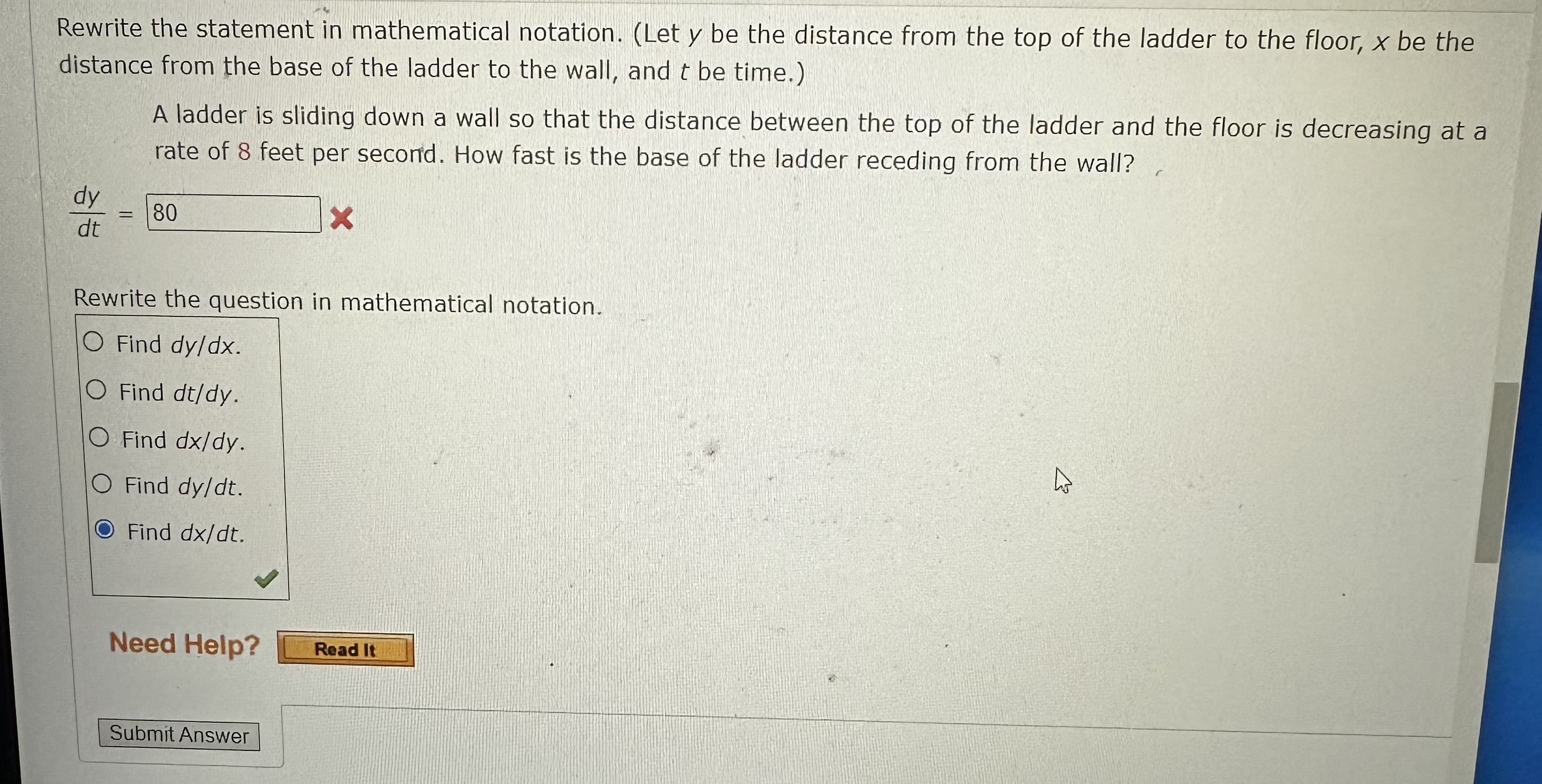 Solved Rewrite the statement in mathematical notation. (Let | Chegg.com