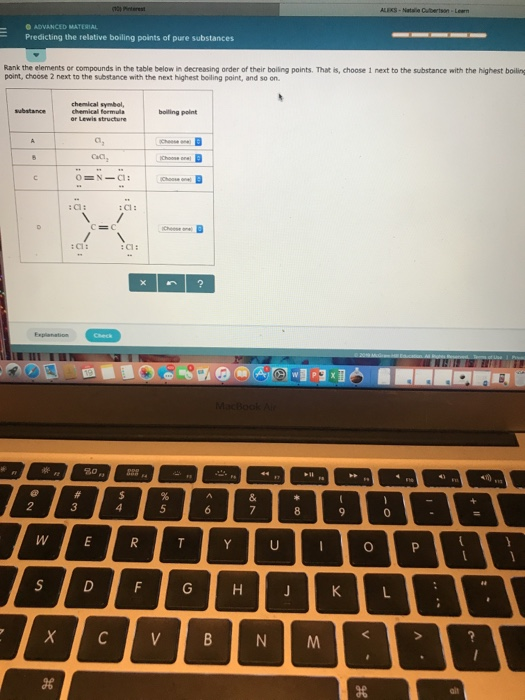 Solved : ADVANCED MATERIAL Predicting the relative boiling | Chegg.com
