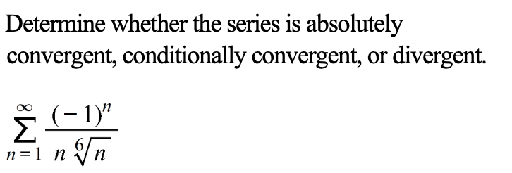 Solved Determine whether the series is absolutely | Chegg.com