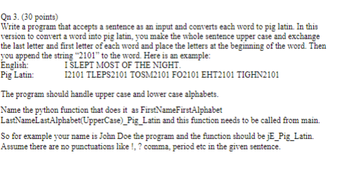 Solved Qn 3. (30 points) Write a program that accepts a | Chegg.com
