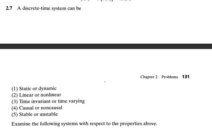 Solved 2.7 A discrete-time system can be Chapter 2 Problems | Chegg.com