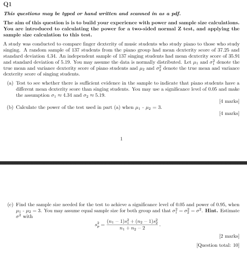 Solved Q1 This questions may be typed or hand written and | Chegg.com