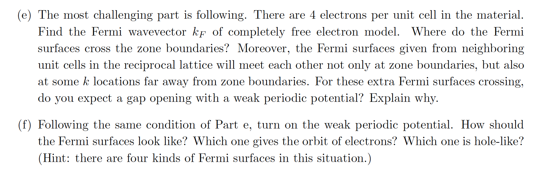 Solved Fermi surfaces in Nearly Free Electron Model in 2D | Chegg.com