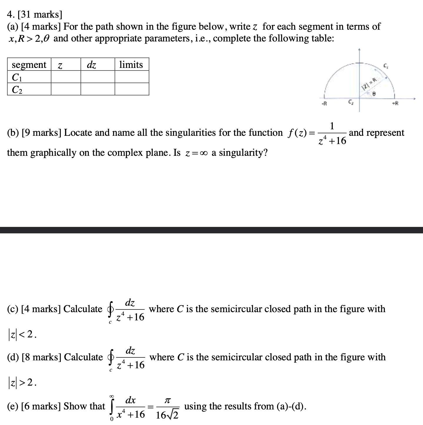 Solved [31 ﻿marks](a) [4 ﻿marks] ﻿For the path shown in the | Chegg.com