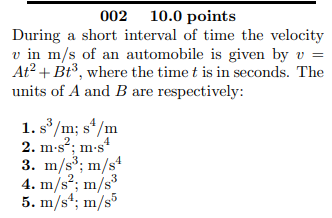 Solved 002 10.0 points During a short interval of time the | Chegg.com