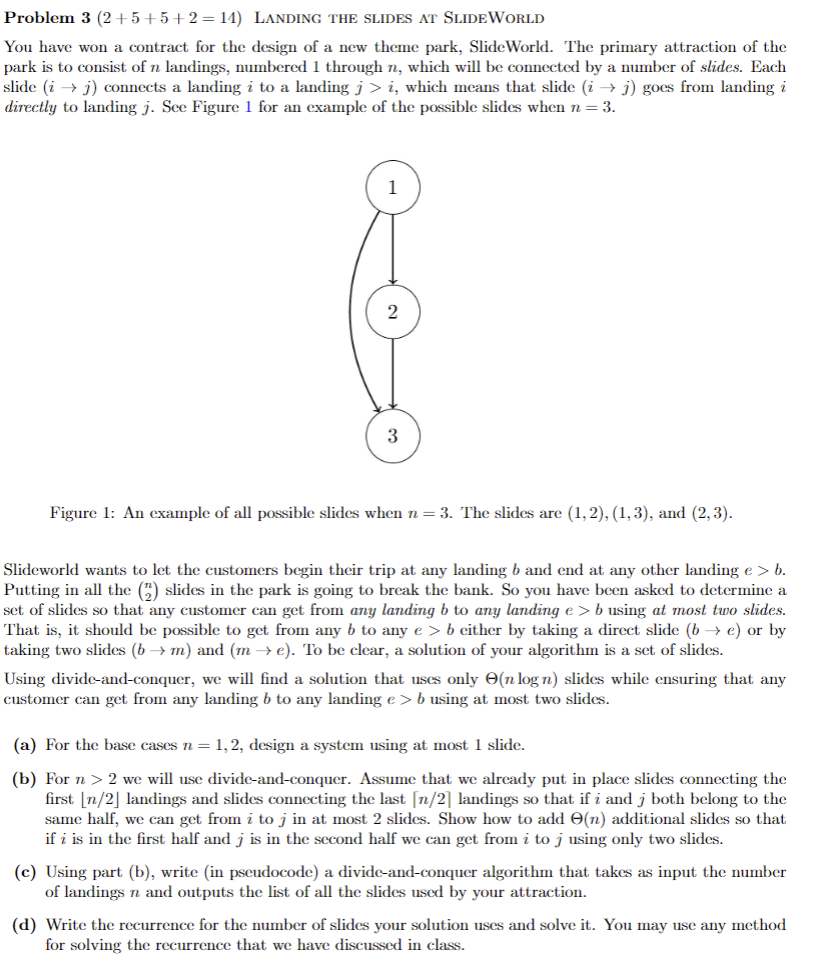Solved Problem 3(2+5+5+2=14) ﻿LANDING THE SLides AT | Chegg.com