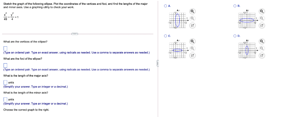 Solved Sketch the graph of the following ellipse. Plot the | Chegg.com