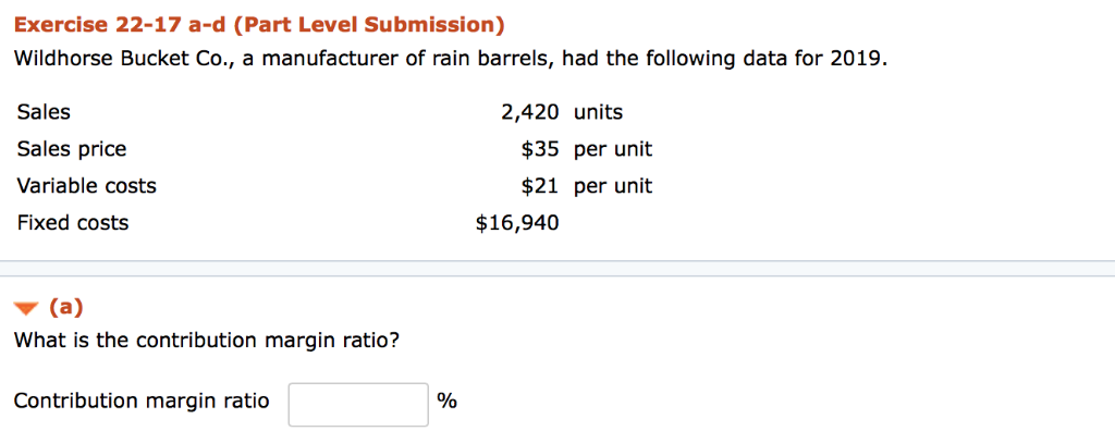 Solved Exercise 22-03 a1-a2 (Part Level Submission) The | Chegg.com