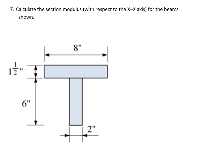 Solved 7. Calculate the section modulus (with respect to the | Chegg.com