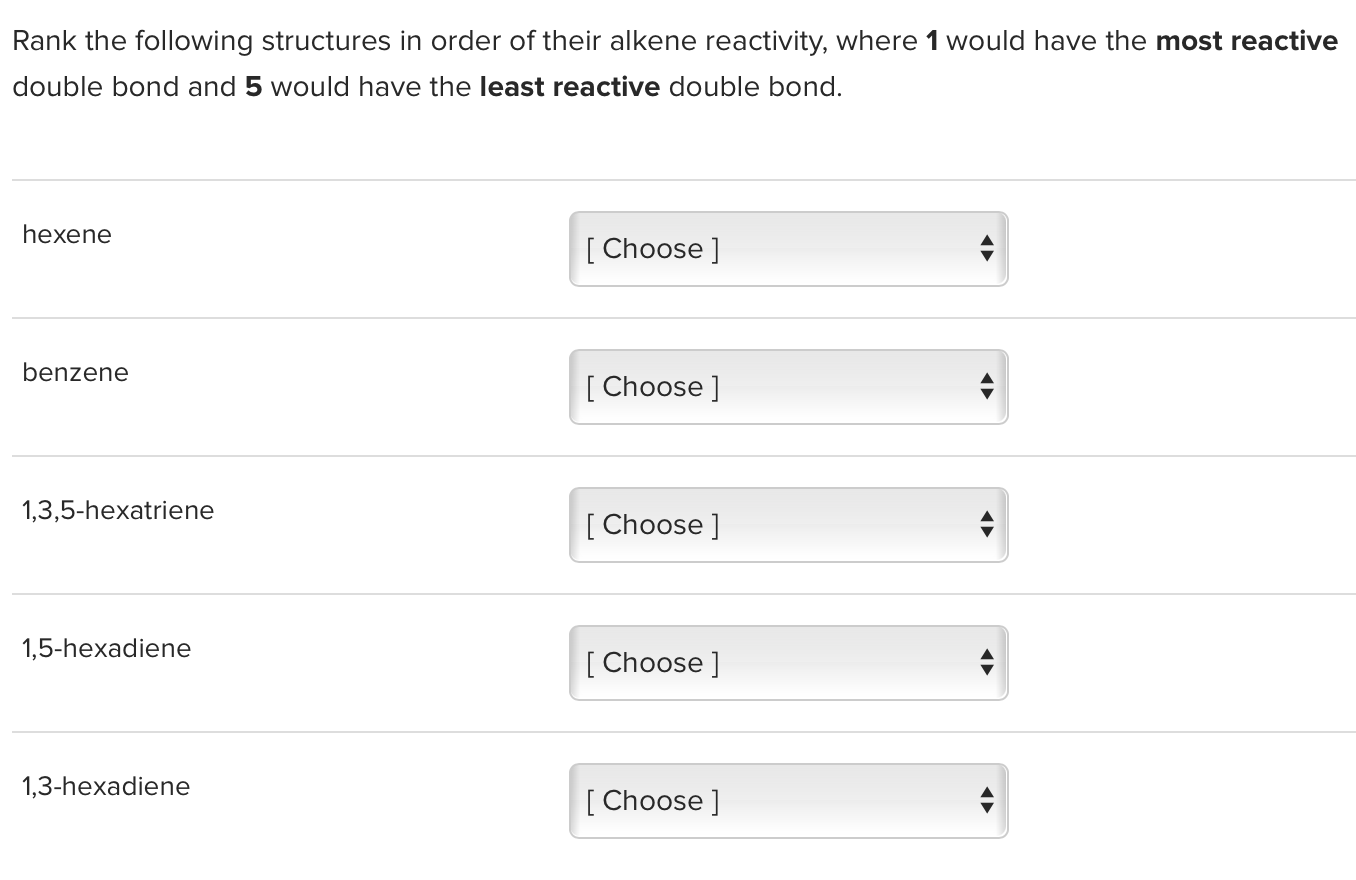 Solved Rank the following structures in order of their | Chegg.com