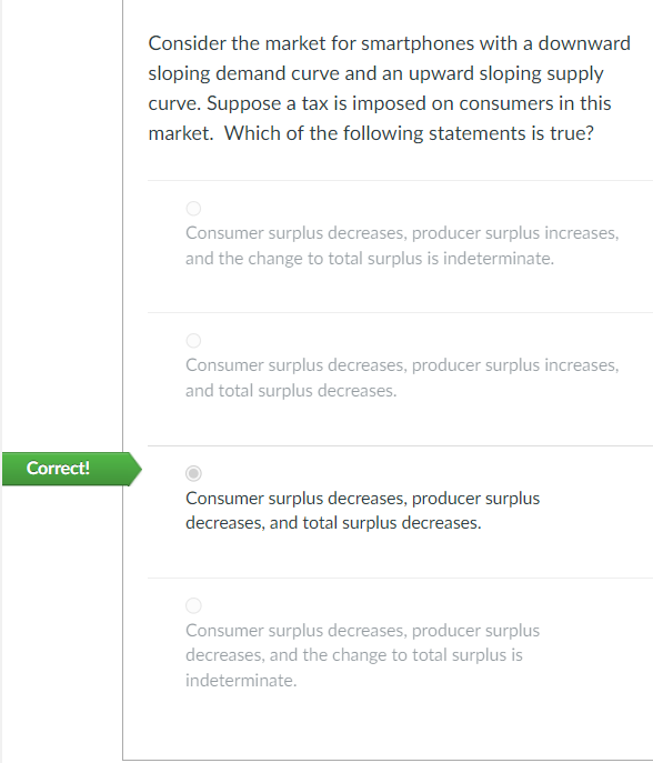 Solved Consider the market for smartphones with a downward | Chegg.com