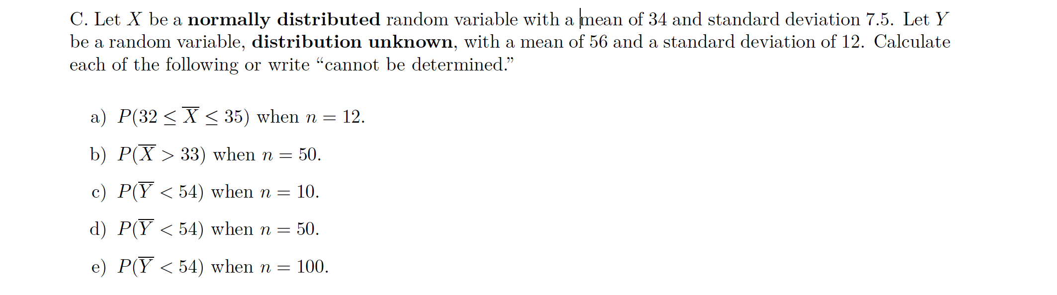 Solved C. Let X be a normally distributed random variable | Chegg.com