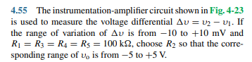 Solved Instrumentation Amnlifier Figure 4-23: | Chegg.com