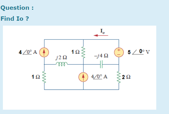 Solved Question :Find Io? | Chegg.com