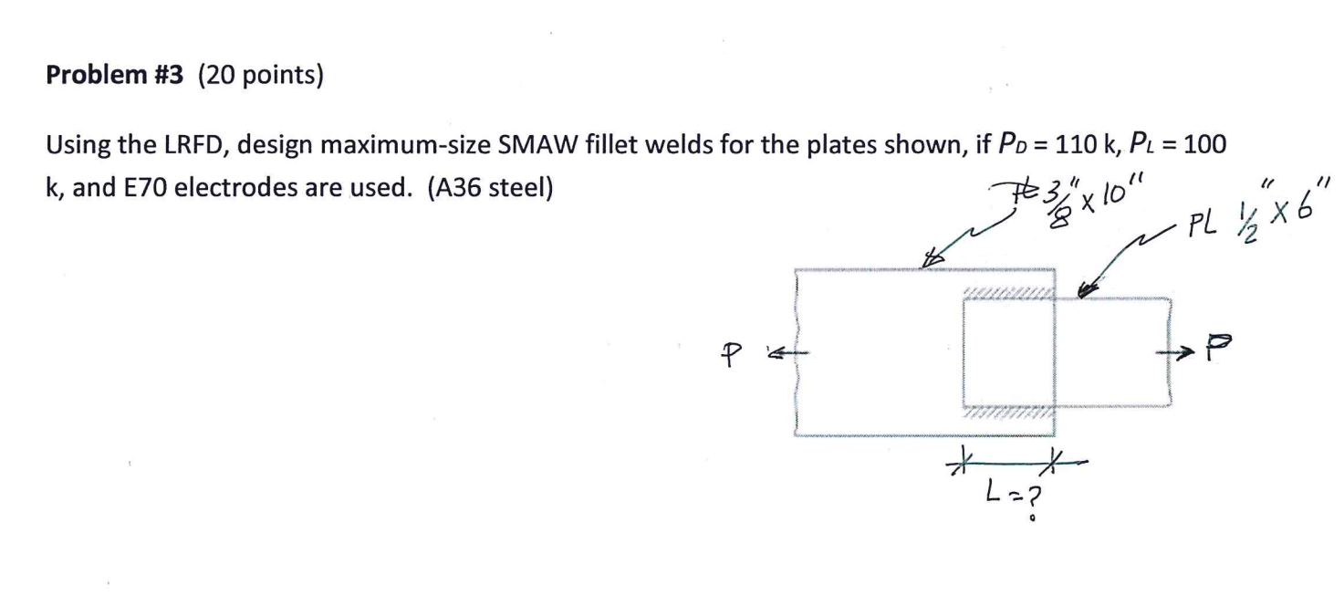 Solved Problem #3 (20 points) Using the LRFD, design | Chegg.com