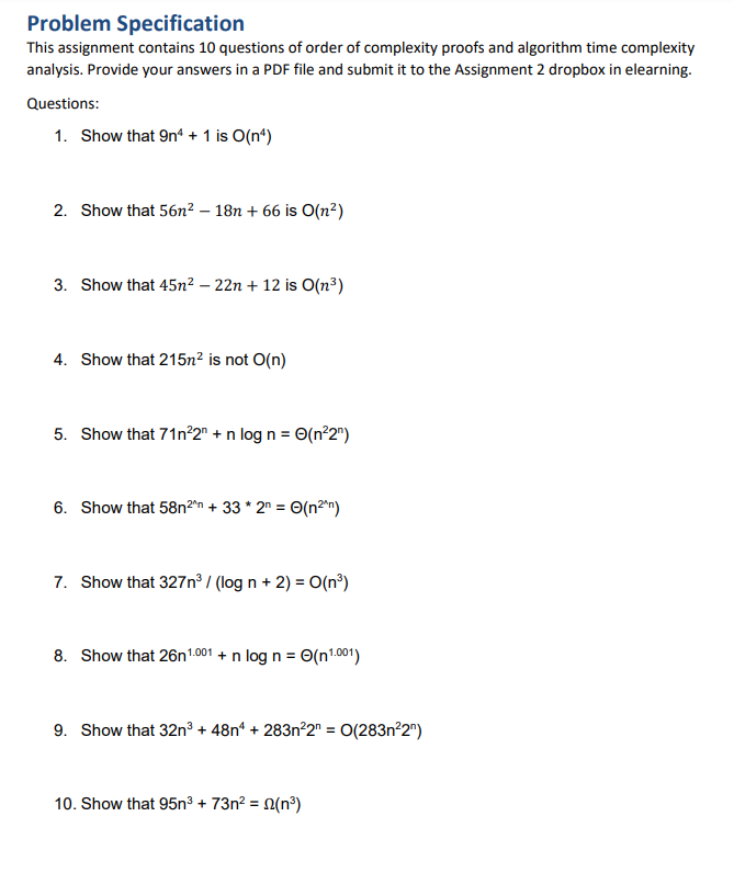 Solved This assignment contains 10 questions of order of | Chegg.com