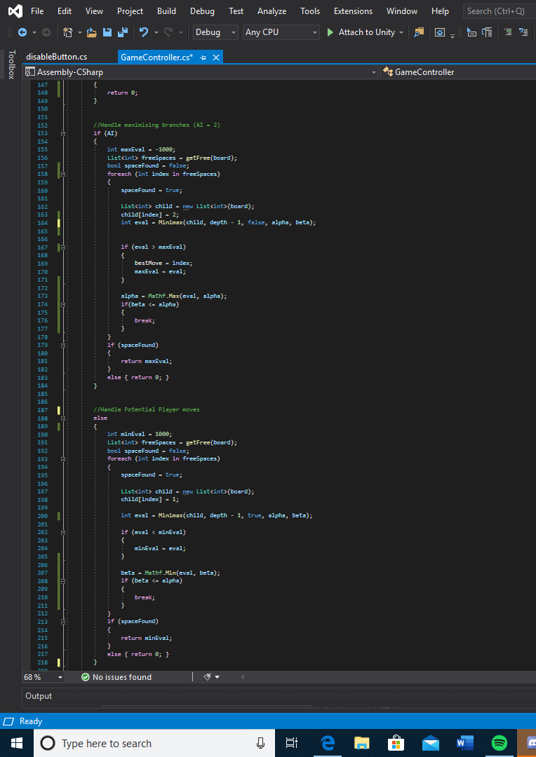 Solved Hi I am trying to make a tic tac toe game in unity | Chegg.com