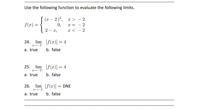 Solved Use the following function to evaluate the following | Chegg.com