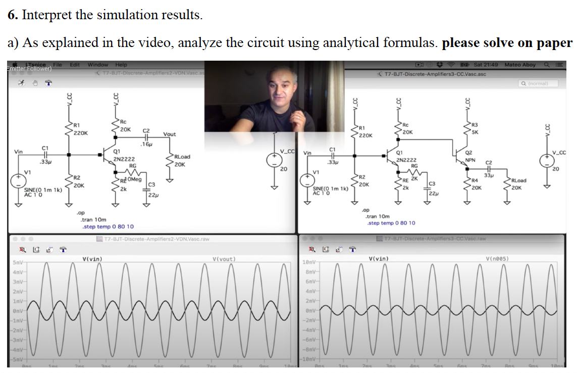 Interpret the simulation results.a) ﻿As explained in | Chegg.com