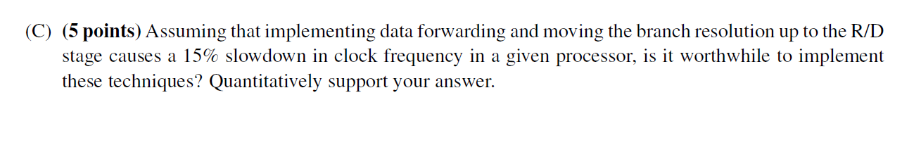 Solved 2 Pipelining and Performance (25 points) In this | Chegg.com
