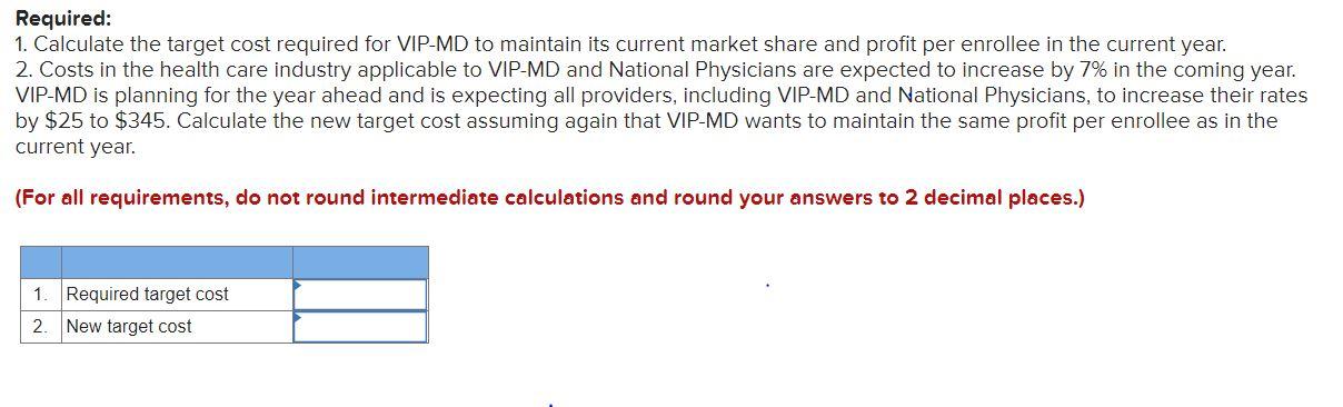 Solved VIP-MD is a health maintenance organization (HMO) | Chegg.com
