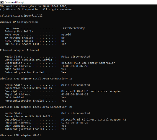 Solved Microsoft Windows [Version 10.0.19044.2006] (c) | Chegg.com