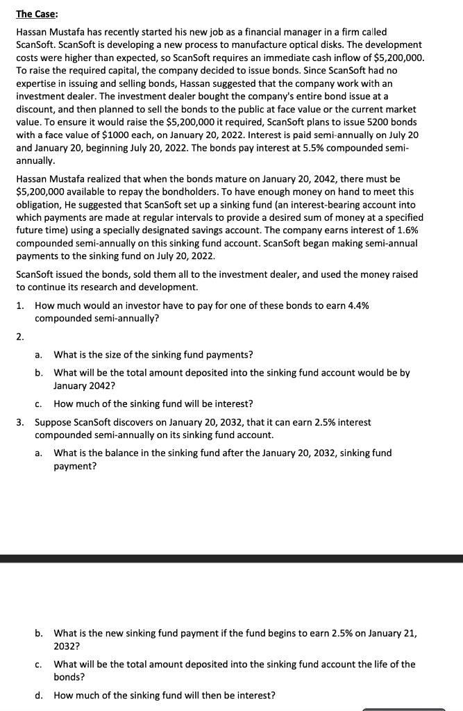 Solved The Case: Hassan Mustafa has recently started his new | Chegg.com