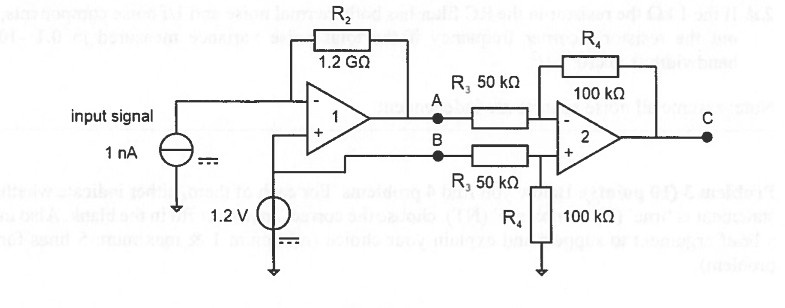 Solved What is the signal voltage at point A and the noise | Chegg.com