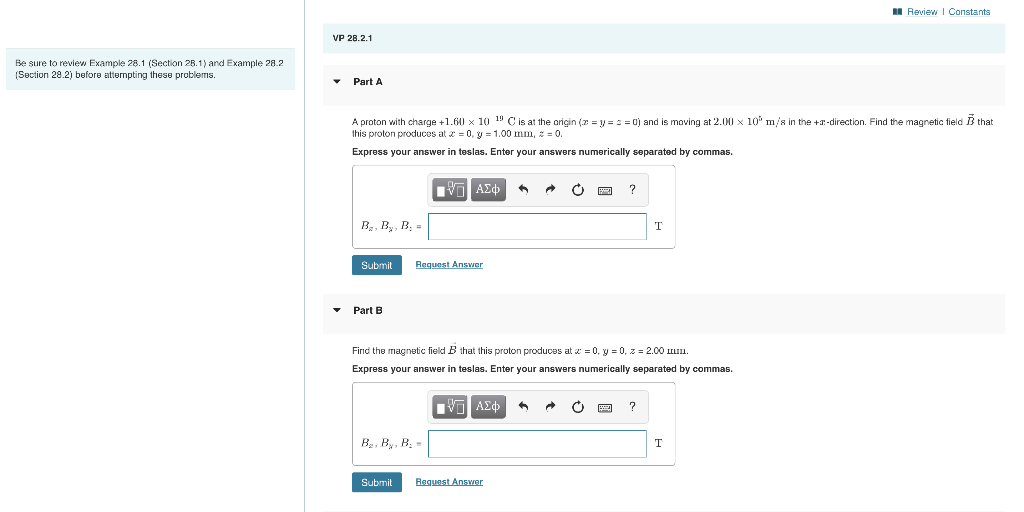 Solved I Review Constants VP 28.2.1 Be sure to review | Chegg.com