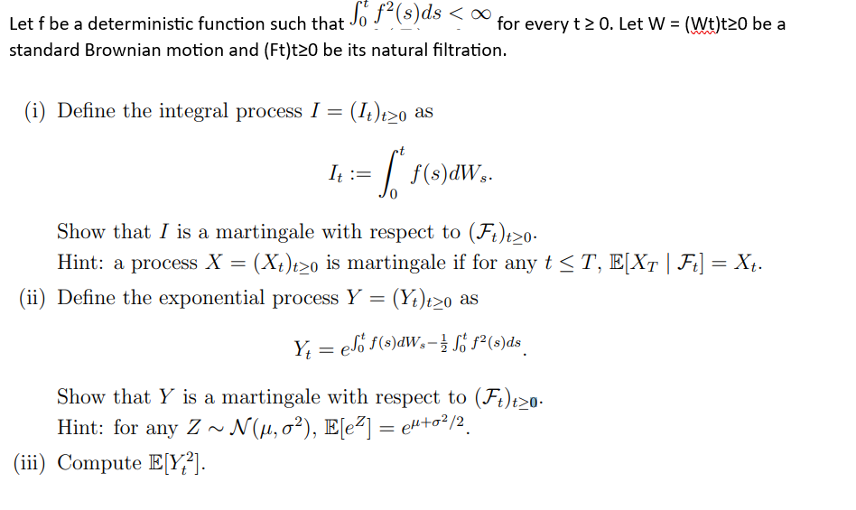 Let f be a deterministic function such that | Chegg.com